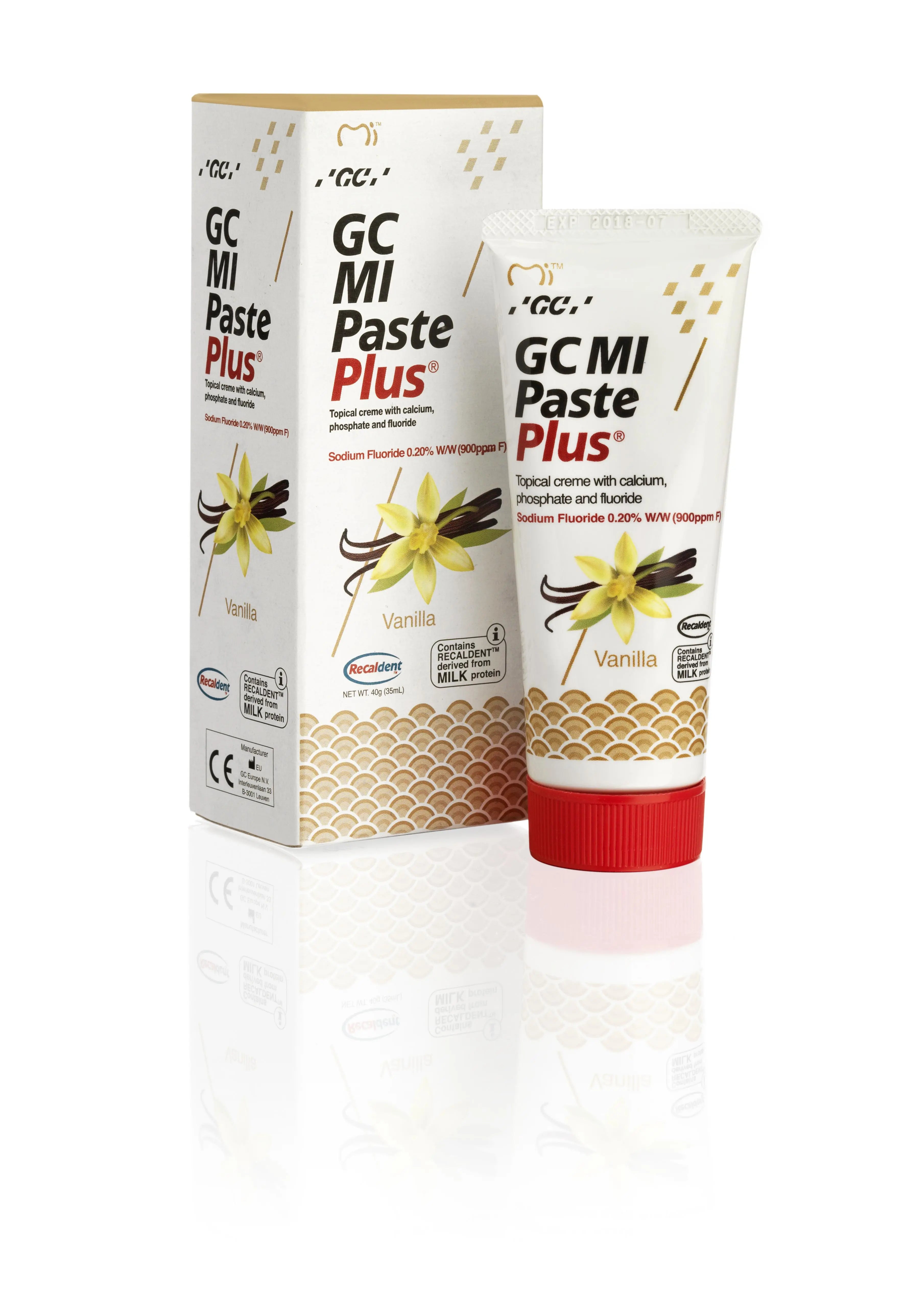GC MI Paste Plus Baunilha Creme Remineralizante com Flúor e RECALDENT ...